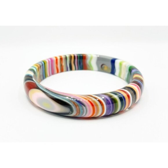 Sobral | Jewelry | Vintage Carlos Sobral Rainbow Stripe Laminated Resin ...